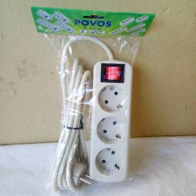 Jual stop kontak 3 lubang ada saklar on off kabel 3 meter - stopkontak terminal colokan | Shopee ...