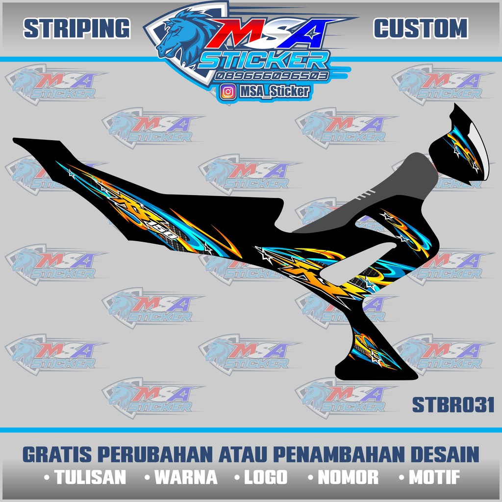 Jual STRIPING CUSTOM SUKA SUKA SATRIA F BARONG / CBU / STICKER VARIASI ...