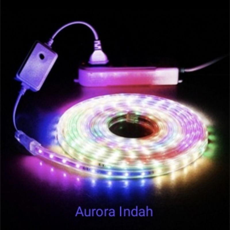 Jual Lampu LED Strip Selang Warna Warni 3528 2835 220V + Adaptor 8~11M ...