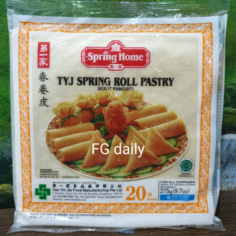 Jual Kulit lumpia TYJ spring roll / kulit pangsit TYJ / spring roll TYJ ...