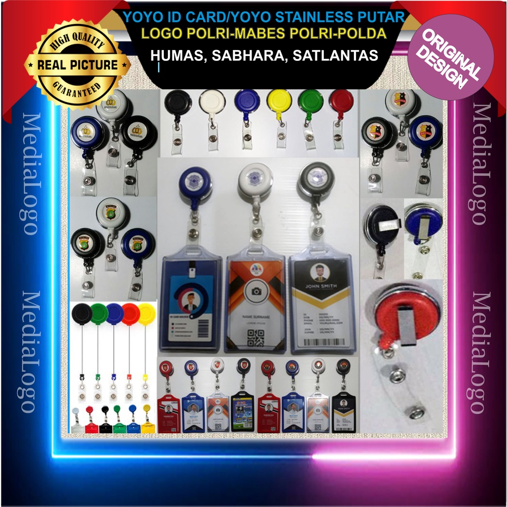 Jual YOYO ID CARD PUTAR + LOGO POLRI-POLDA-HUMAS-SATLANTAS-SABHARA ...