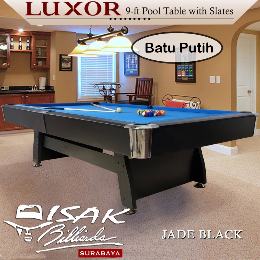 Jual Meja Billiard Luxor 9 ft Pool Table with Jade Black | Meja Biliar 9ft | Batu Putih | Shopee ...