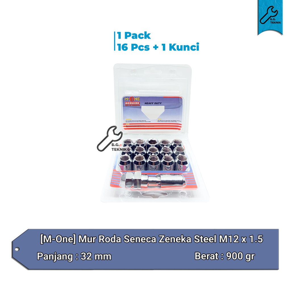 Jual Mur Roda L Racing Baut 12x1.25/1.5 Model Seneca zeneka Besi ...