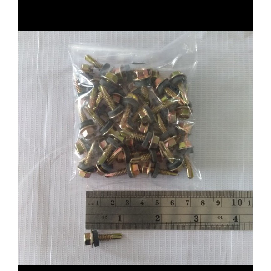 Jual Roofing Paku Sekrup Baut Roofing 2 cm Atap Spandek Baja Ringan ...