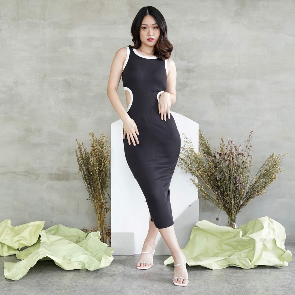 Jual Syelo Cut Off Dress Wanita Casual Party | Shopee Indonesia