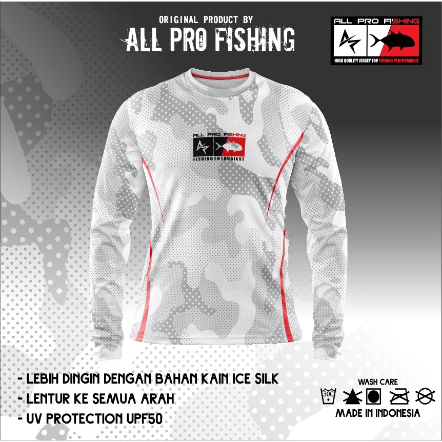 Jual Jersey mancing putih camou special edition bisa ubah nama dan logo ...