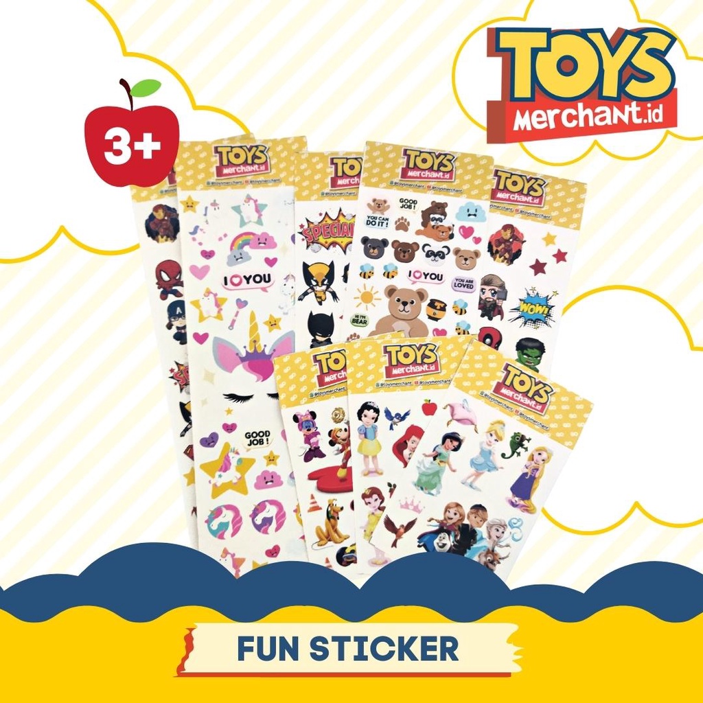Jual Fun Sticker / stiker lucu mainan anak sekolah / hadiah | Shopee ...