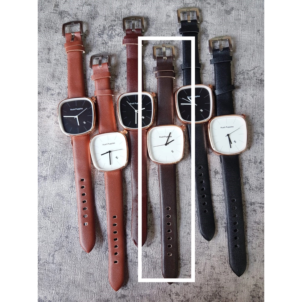 Jual Jam tangan wanita fashion minimalis yang unik kulit Hush pup ...