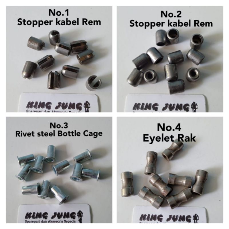 Jual Stopper jalur kabel rem shifter rivet steel botol minum eyelet rak ...