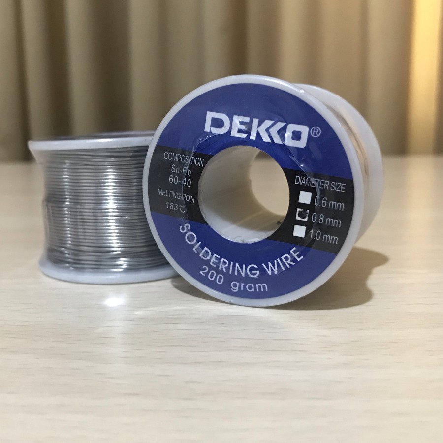 Jual TIMAH SOLDER ALLOY 60/40 0.8 MM DEKKO 200 GRAM | Shopee Indonesia