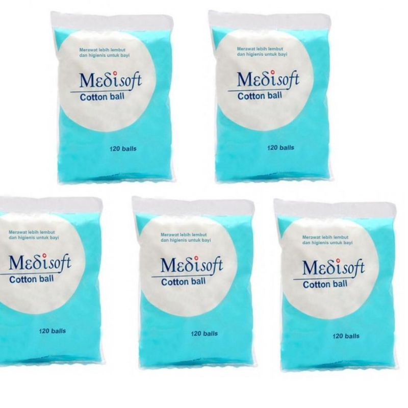 Jual medisoft Cutton ball 120 ball 75g | Shopee Indonesia