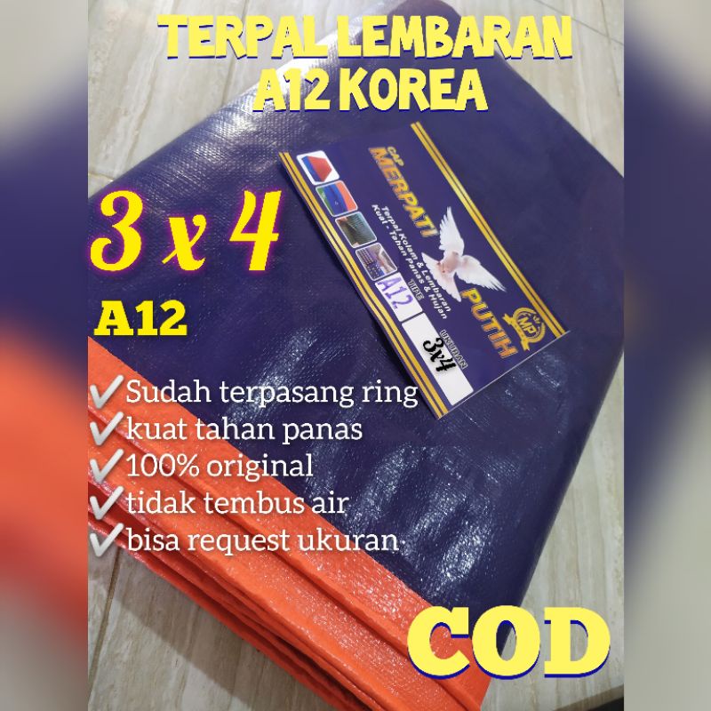 Jual terp 3x4 A12 terpal tenda. terpal jemur. alas lantai terpal anti ...