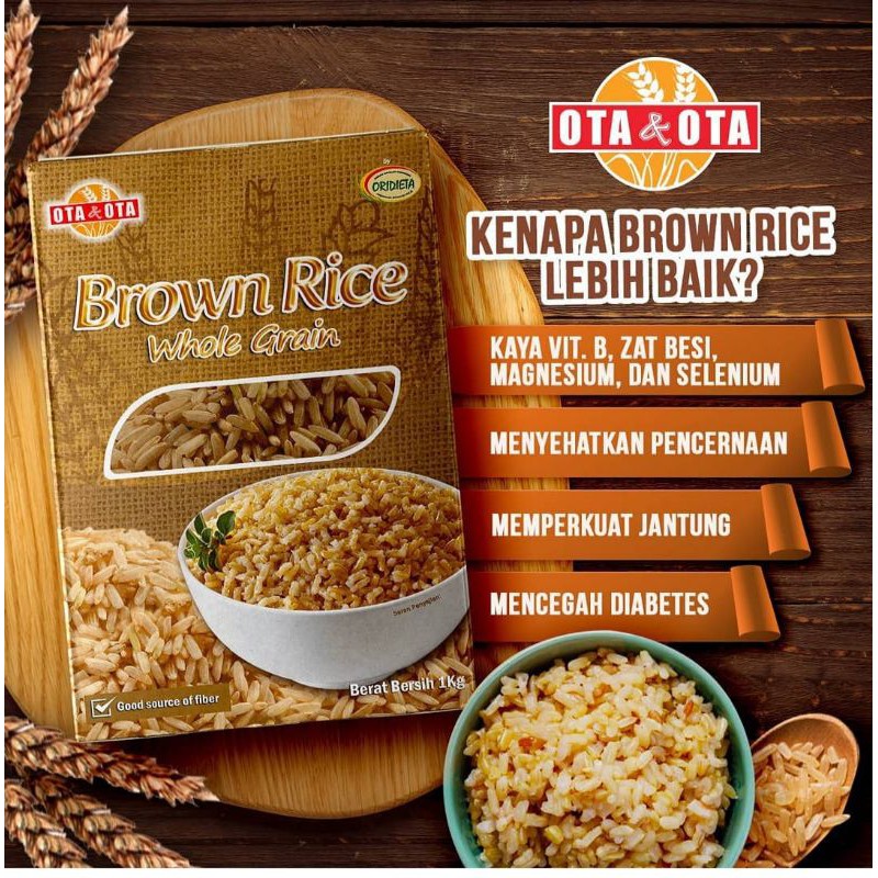 Jual OTA OTA BROWN RICE WHOLE GRAIN 1KG | Shopee Indonesia