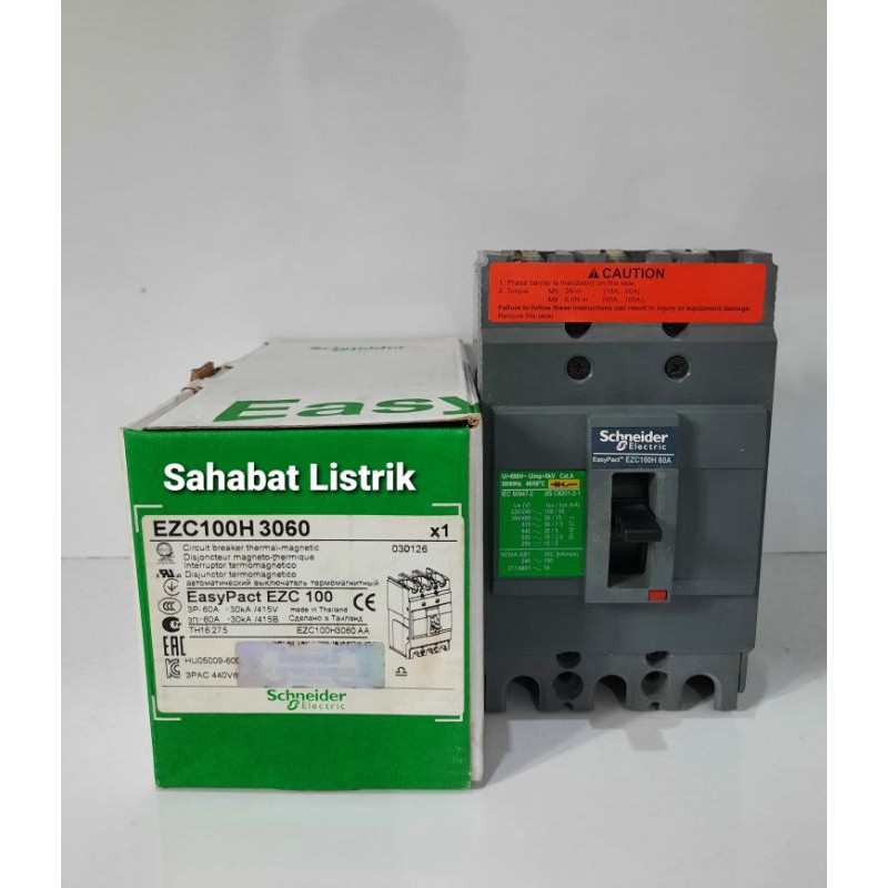 Jual MCCB EZC100H 3P 60A SCHNEIDER ORIGINAL | Shopee Indonesia
