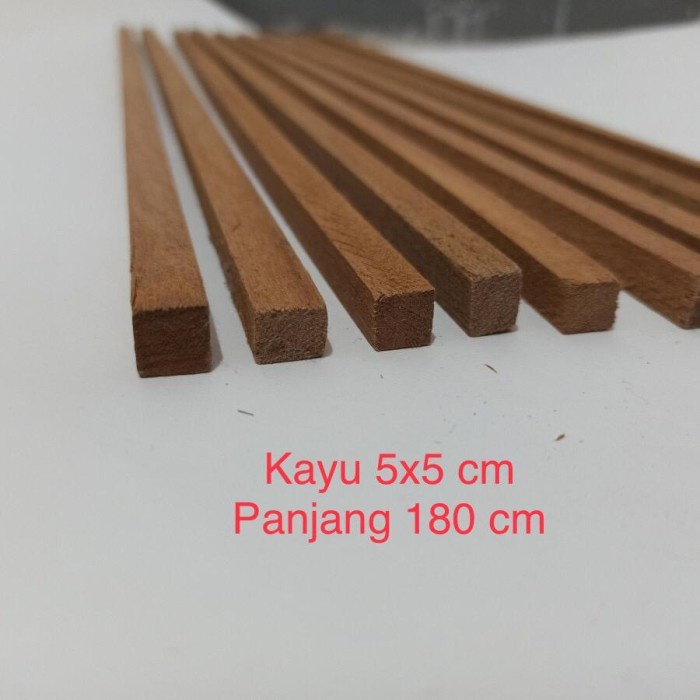 Jual Kaso Balok Lis kayu 5x5cm panjang 180cm, 5x5cm Serut Halus ...