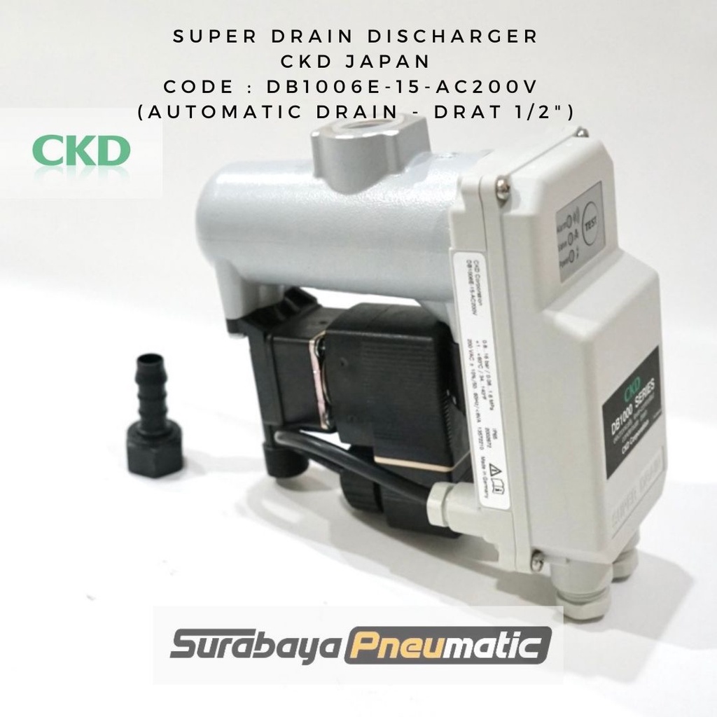 Jual CKD Japan - DB1006E-15-AC200V (Drat 1/2") - Super Drain Discharger | Shopee Indonesia