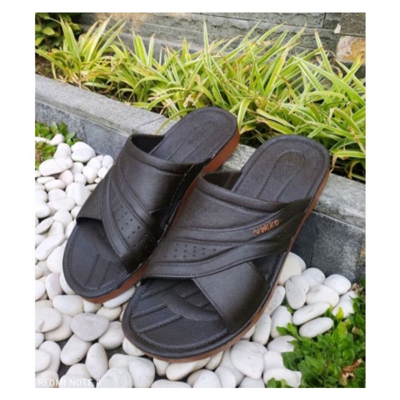 Jual Nikko Sandal Selop 38-42 Pria Karet Anti / Sandal Selop sl 8012 ...
