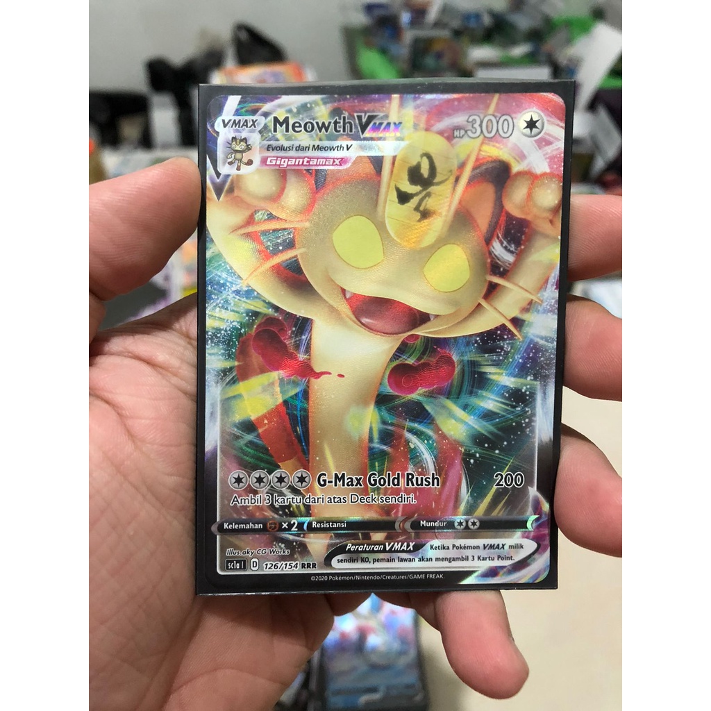 Jual Kartu Pokemon TCG Meowth VMax RRR sc1a Pedang & Perisai Team Rocket Tim Persian Original ...