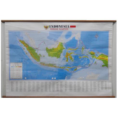 Jual Peta Indonesia (Bingkai) Wawasan Nusantara | Shopee Indonesia