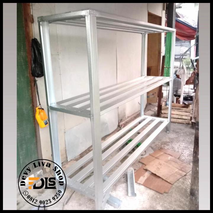 Jual Rak Pot Bunga Susun 3 Baja Ringan Canal C | Shopee Indonesia
