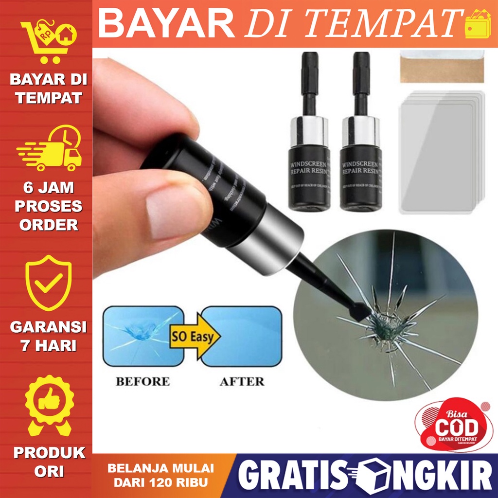 Jual Lem Kaca Retak / Lem Kaca / Alat Reparasi Kaca Retak / Reparasa ...