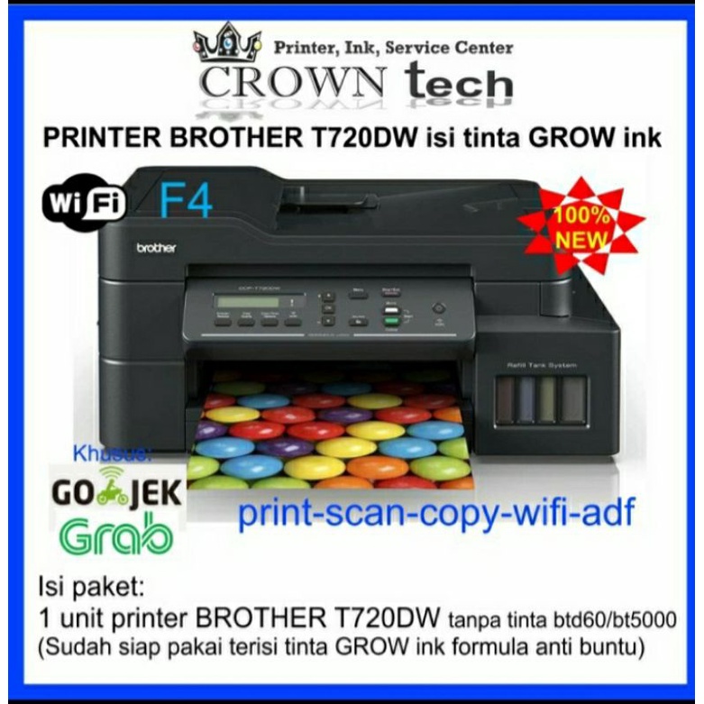 Jual Printer Brother T720DW Print,scan,copy,WIFI,ADF. T720 DW. DCP ...