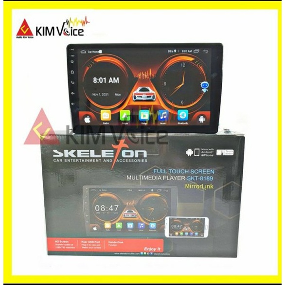 Jual HEAD UNIT ANDROID SKELETON SKT-8189 9 inch TV ANDROID MIRRORLINK FULL GLASS ezee_st ...