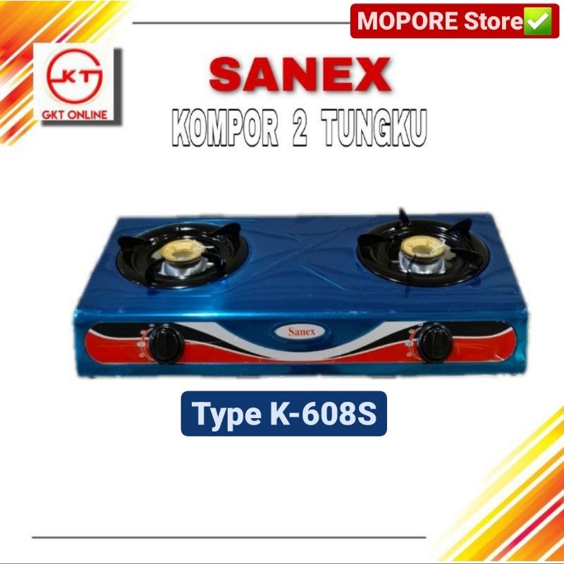 Jual KOMPOR SANEX 2 TUNGKU K-608S Stainless | Shopee Indonesia