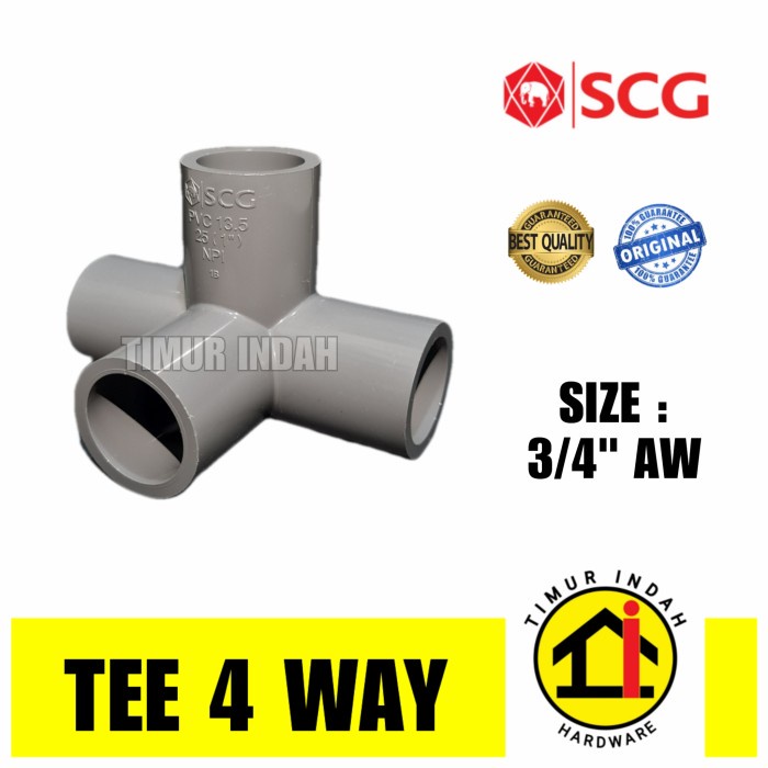 Jual Tee 4 way 3/4" - SCG | Shopee Indonesia