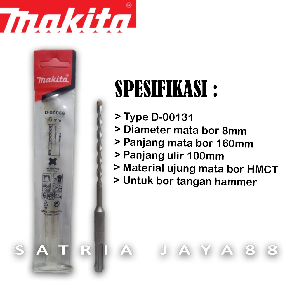 Jual ORIGINAL MAKITA!!! MATA BOR BETON SDS PLUS HAMMER MAKITA ASLI / MASONRY DRILL / MATA BOR ...