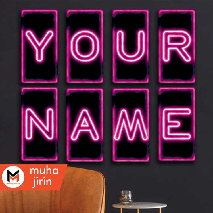 Jual HIASAN DINDING WALL DECOR POSTER KAYU HURUF NEON ALPHABET PAJANGAN ...