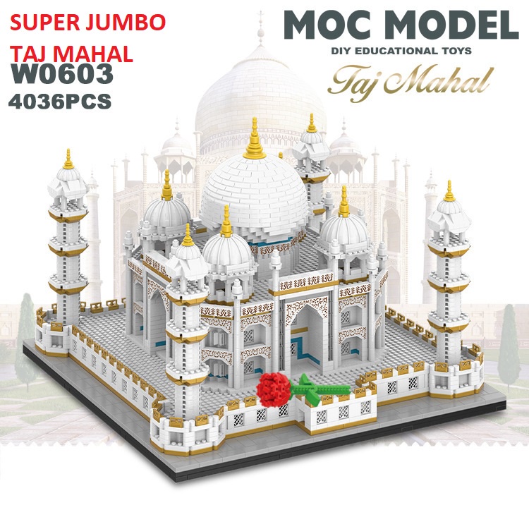 Jual 4036 PCS Mini Blocks Taj Mahal 3D Model Building Block World Famous Architecture Bricks ...