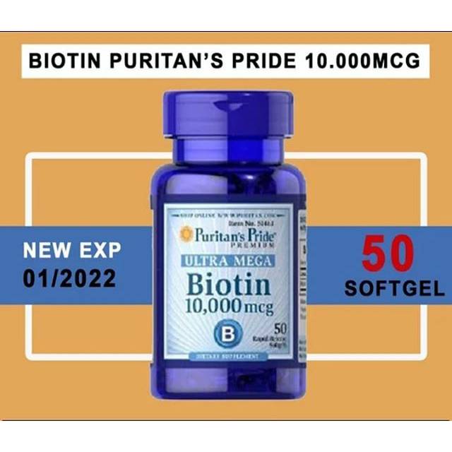 Jual Biotin Puritan's Pride 10.000mcg Original Bpom | Shopee Indonesia