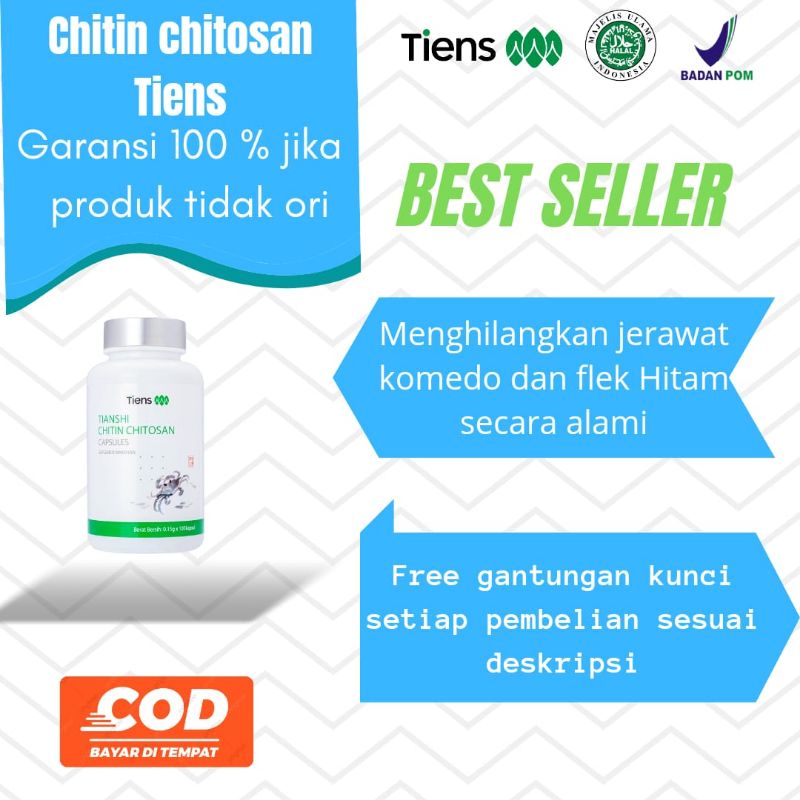 Jual TIENS CHITIN CHITOSAN CAPSUL ORIGINAL 1BOTOL | Shopee Indonesia