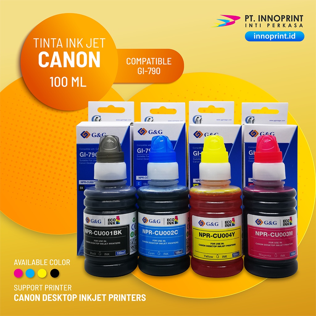 Jual Tinta Canon G&G Original Compatible GI-790 Printer Canon PIXMA ...