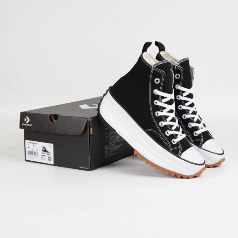Jual Sepatu Converse Run Star Hike High Black White | Shopee Indonesia