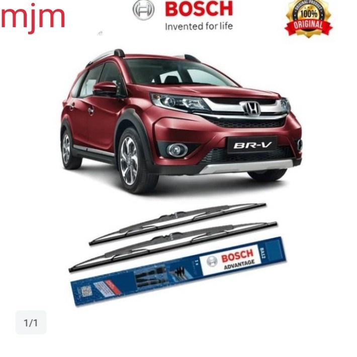 Jual WIFER BOSCH ADVANTAGE ORIGINAL HONDA BRV - WIPER KARET KACA MOBIL DEPAN BELAKANG 22" 16 ...