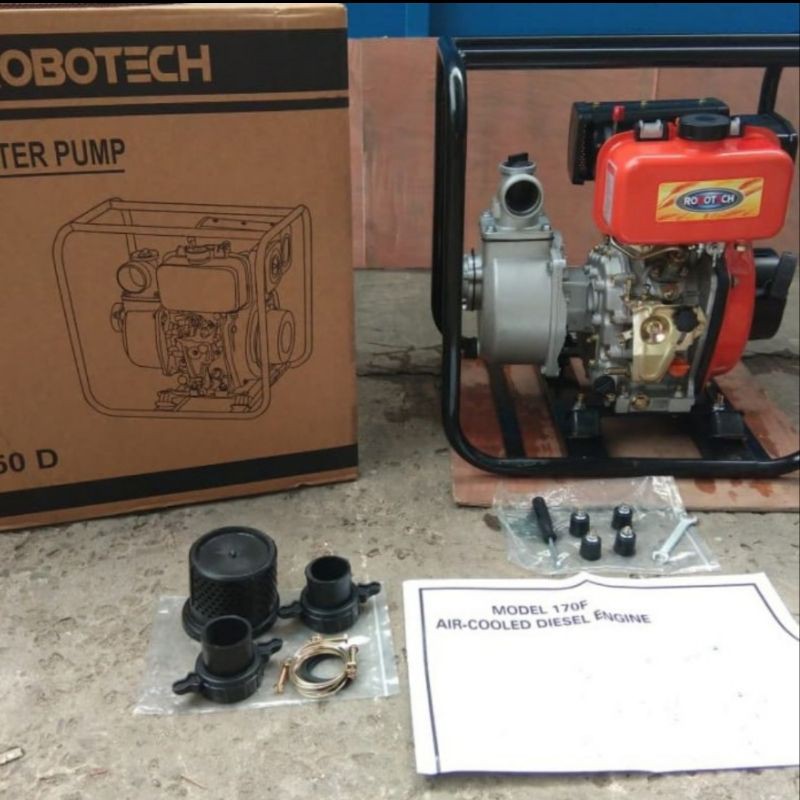 Jual Pompa air irigasi sawah 2"(DIESEl)solar ROBOTECH 170F /Pompa alcon ...