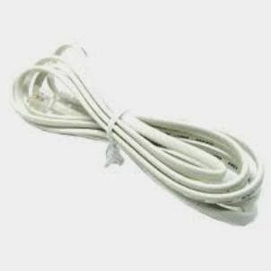 Jual Kabel Roset Telepon Telpon 2 Meter 2Meter 2M 2 M + Jack Siap Pakai ...