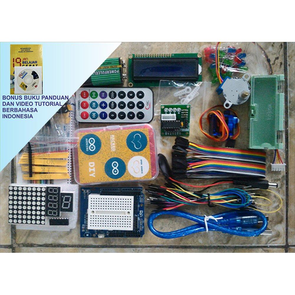 Jual Arduino Uno R3 Starter Kit W Genuine Uno Aksesoris Shopee Indonesia 