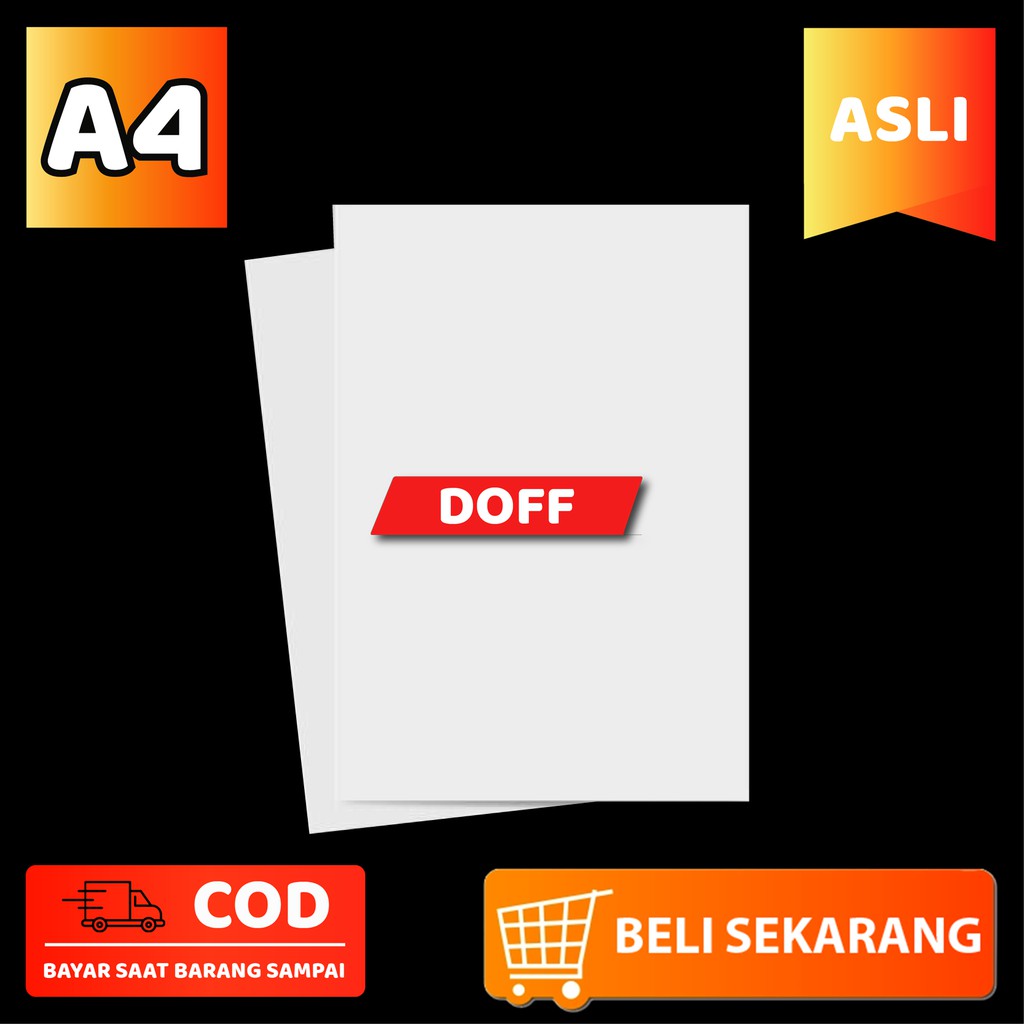 Jual Kertas Stiker HVS F4 Doff Cocok Untuk Tinta Dye | Shopee Indonesia