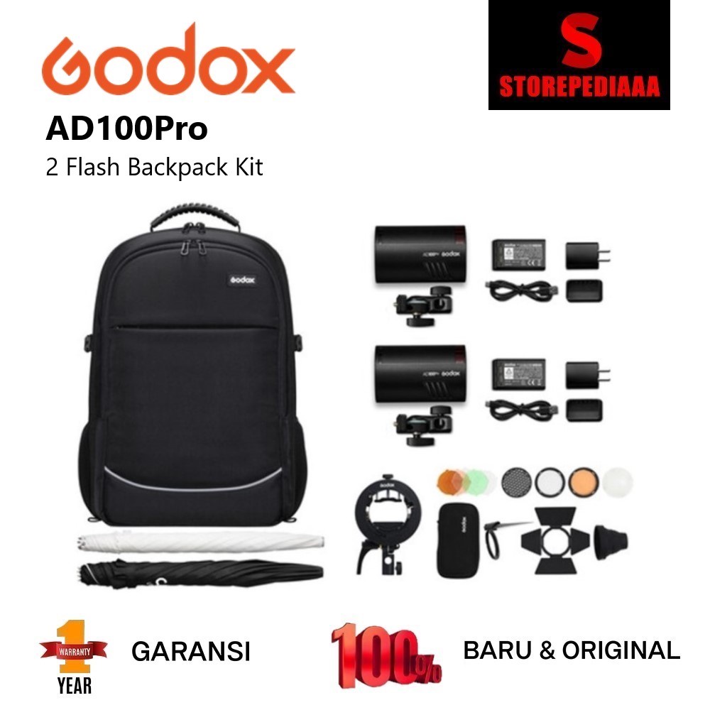 Jual Godox AD100Pro Pocket Flash 2 Light Kit AD100 Pro | Shopee Indonesia