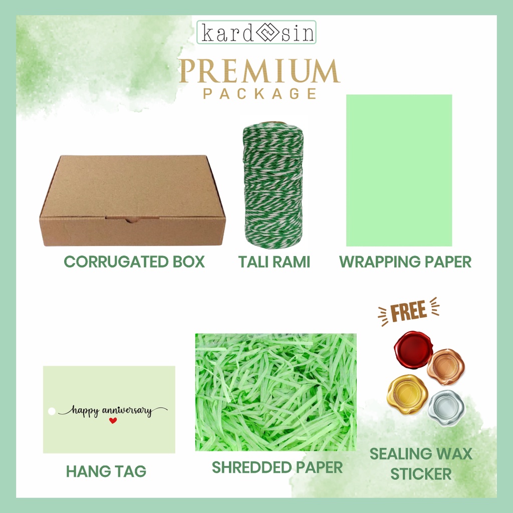 Jual [HIJAU] PREMIUM PACKAGE PAKET PACKAGING LENGKAP AESTHETIC RUSTIC ...
