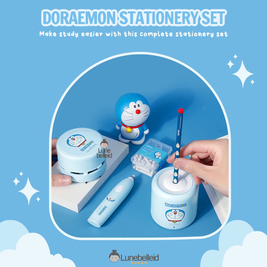Jual Doraemon Automatic Stationery Set Serutan Elektrik | Shopee Indonesia