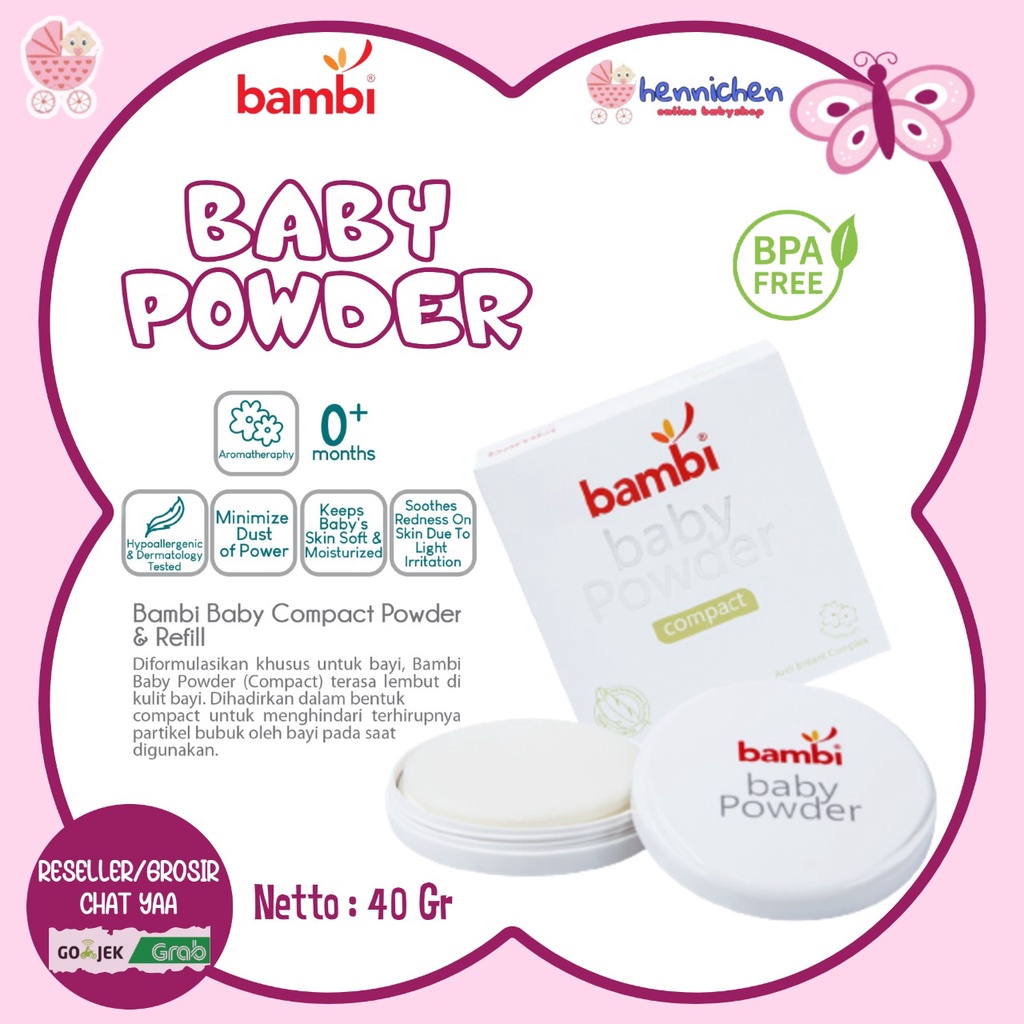 Jual Bedak padat Bambi Baby Compact Powder / Compact Powder Prickly ...
