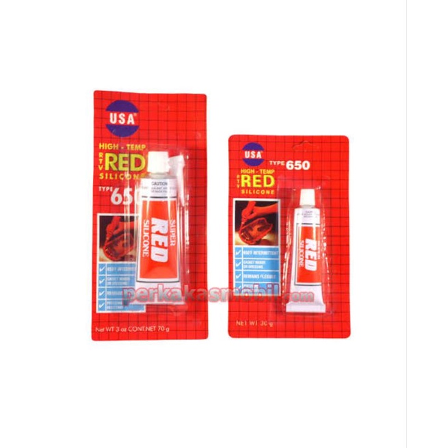 Jual Lem RED Lem silicon Merah TAHAN PANAS - Lem gasket 30 gr dan 70 gr ...