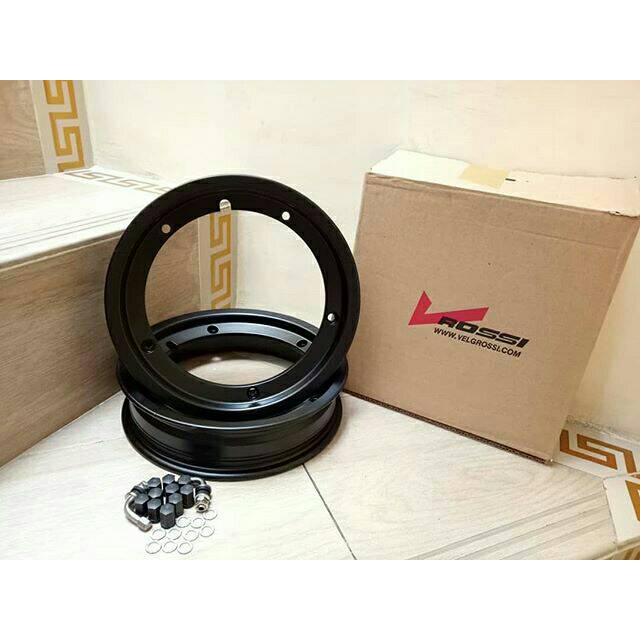 Jual Velg tubeless vespa merk VROSSI full Black ring 10 bukan sip fa ...