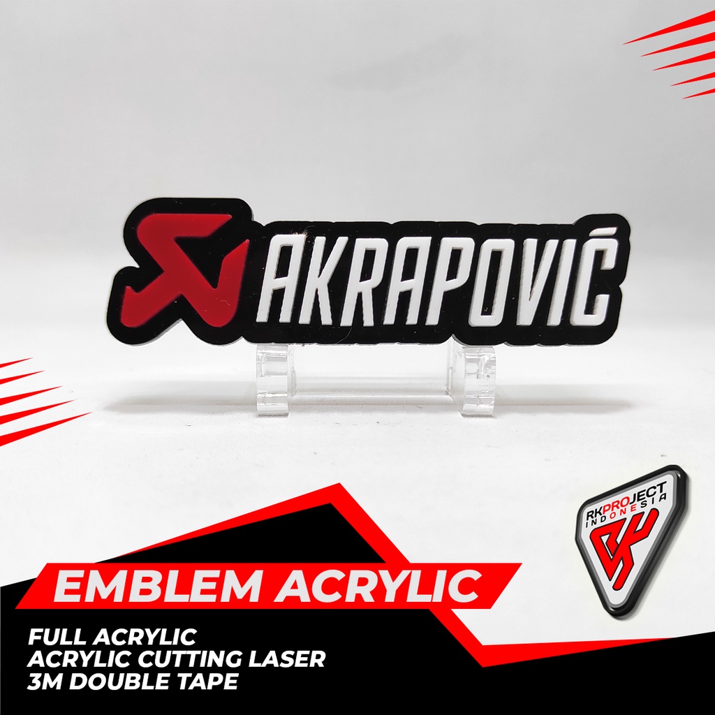 Jual Emblem Timbul AKRAPOVIC Sticker Akrilik Acrylic Full Solid ...