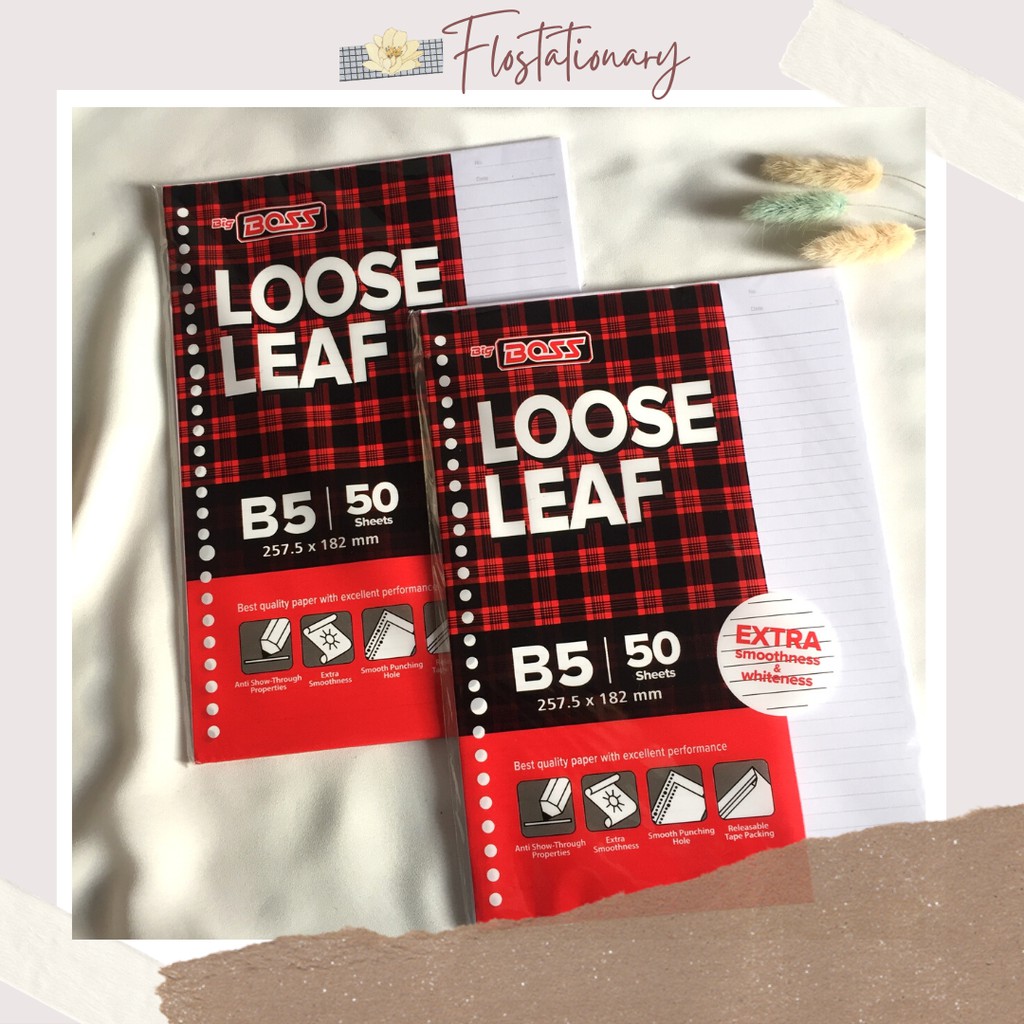 Jual Kertas B5 (26RING) 50 lembar Loose Leaf Bigboss | Shopee Indonesia
