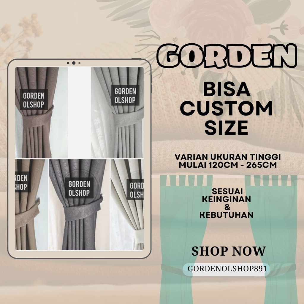 Jual GORDEN KHUSUS CUSTOM UKURAN | Shopee Indonesia